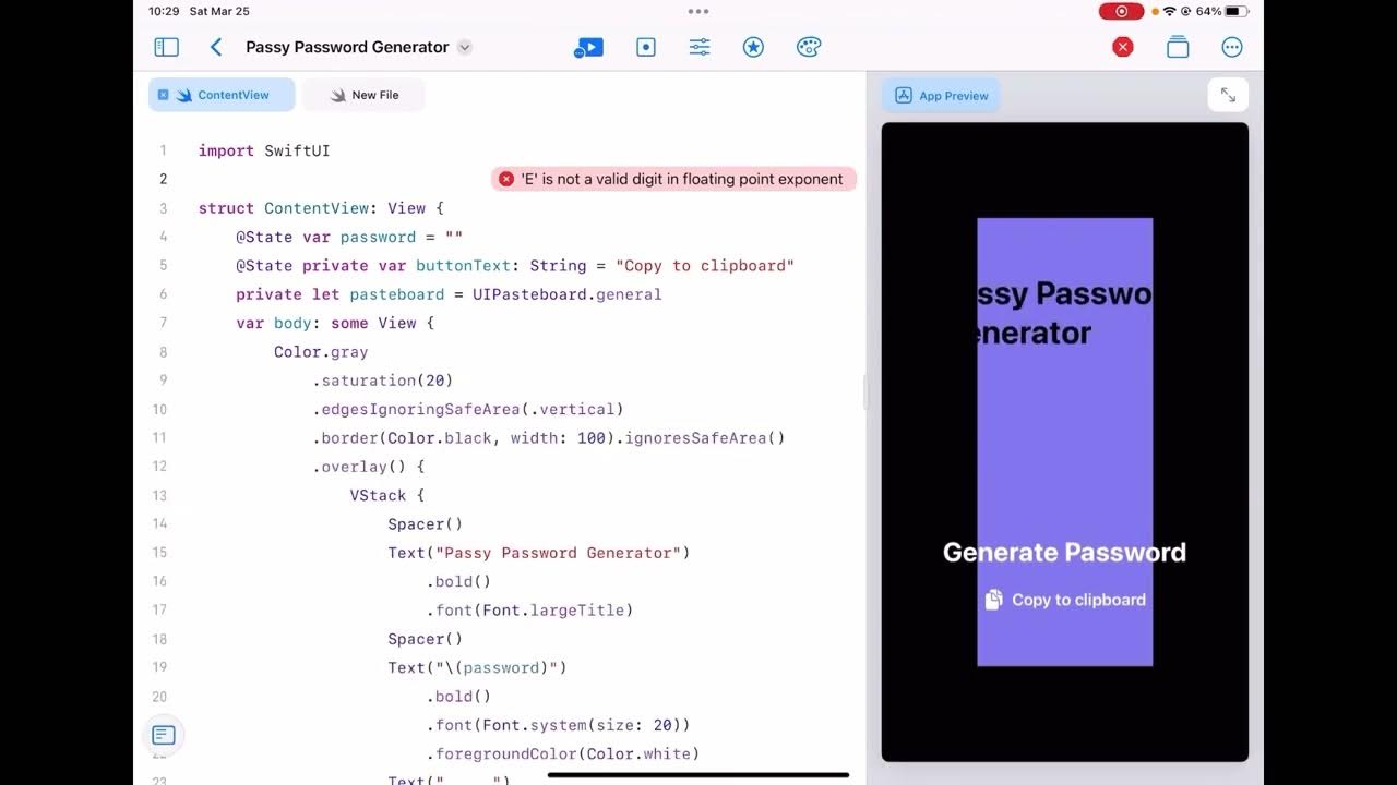 Passy Password Generator Showcase | SwiftUI or Kids - YouTube