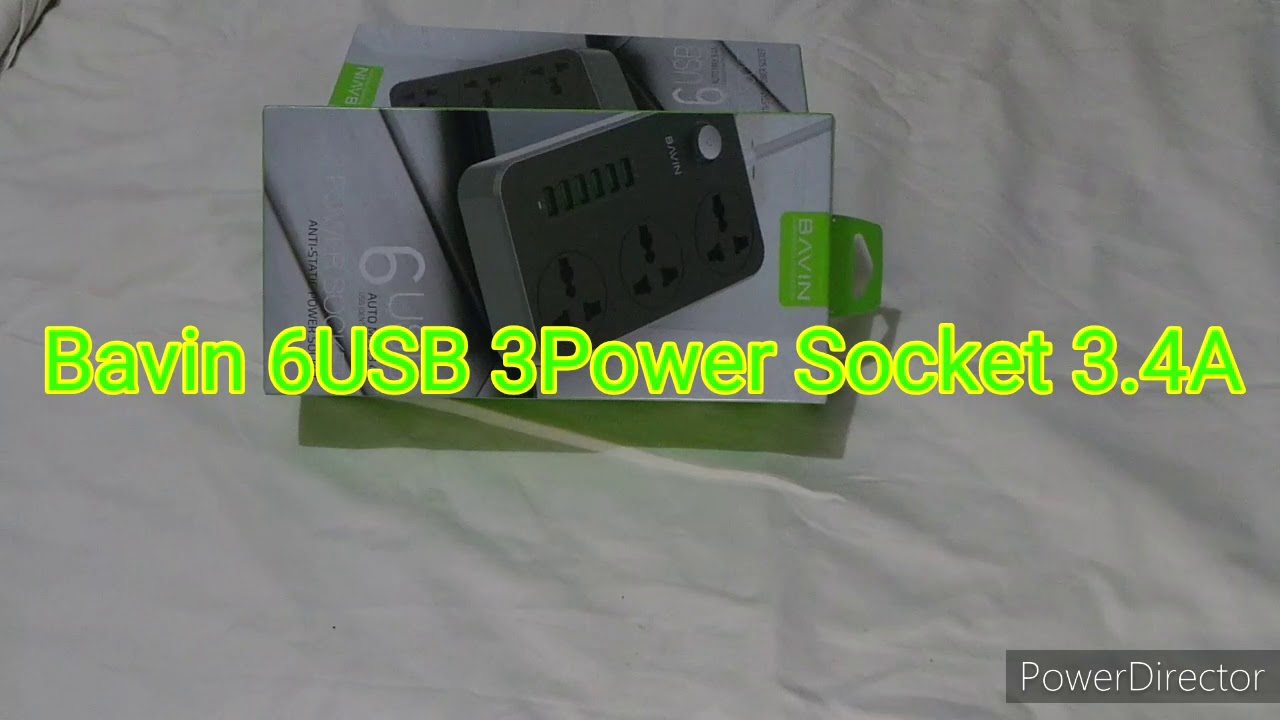 Bavin 6 usb 3 power socket 3.4A - YouTube