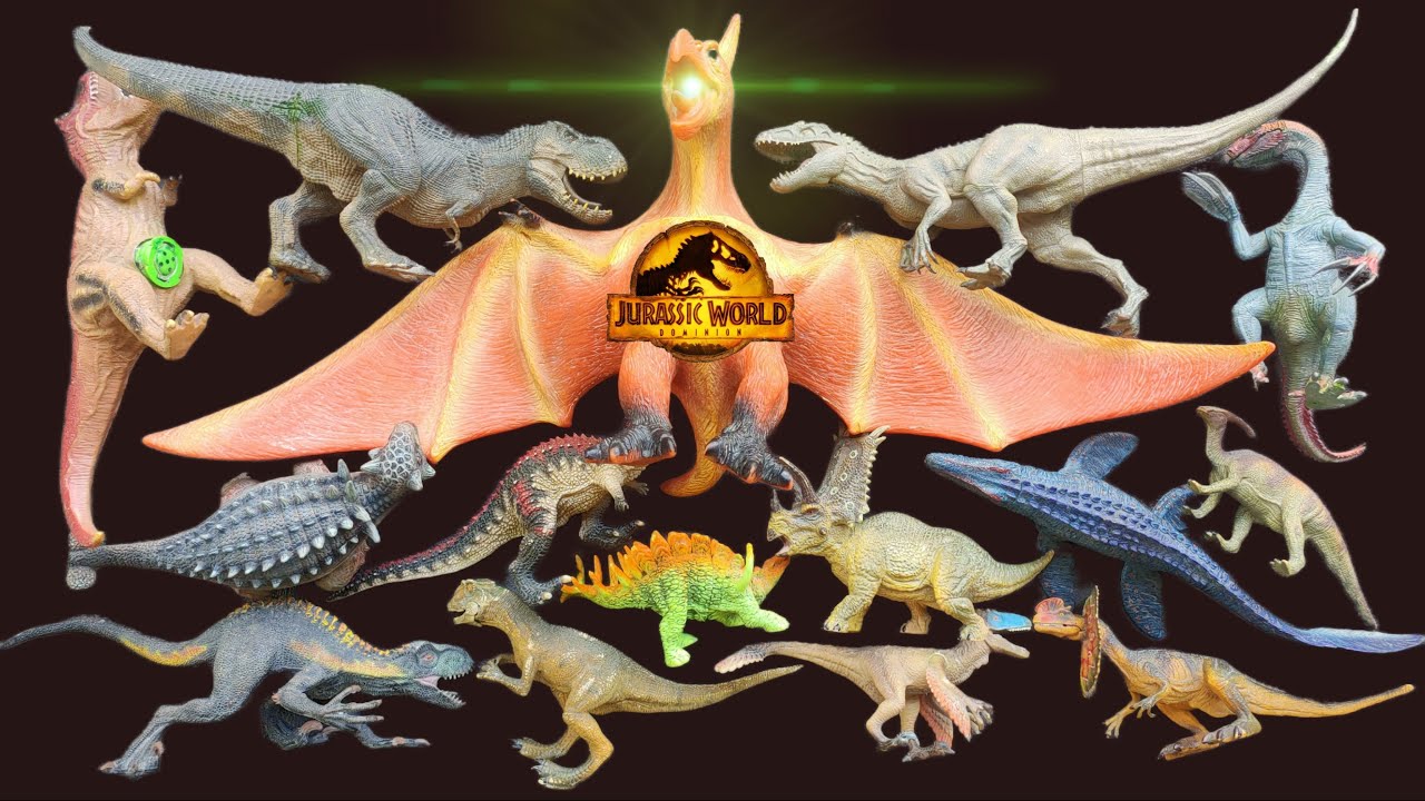 Dinosaurs Jurassic World Dominion T-rex,Pterodactyl,Parasaurus ...