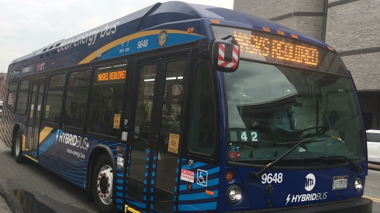 2021 Novabus LFS Hybrid #9648 on the M100 at West 135 Street/Amsterdam ...