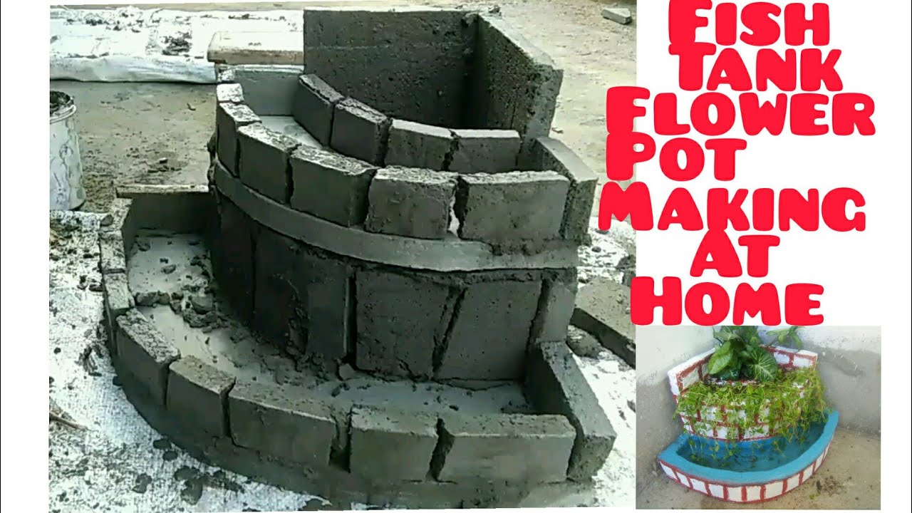 Flower & fish pot making at home - YouTube
