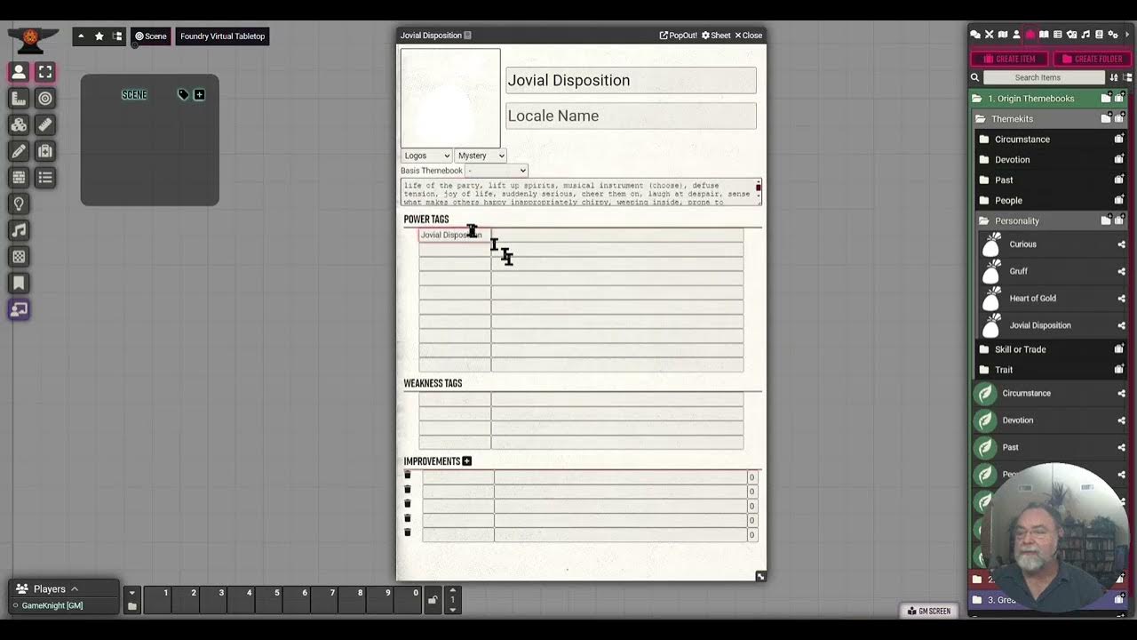 Legend in the Mist -- Foundry VTT | Setting up Themekits for easy character creation - YouTube