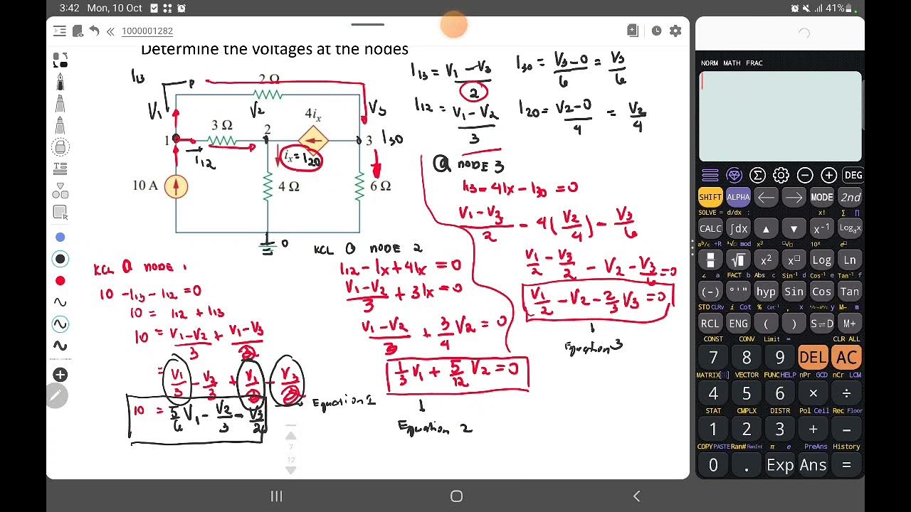 nodal analysis example 4 - YouTube