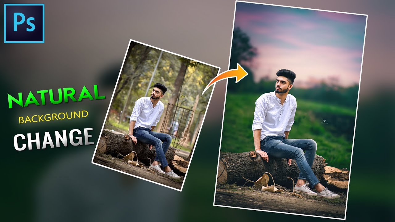 Natural background change | Photoshop Manipulation Tutorial | Photoshop ...