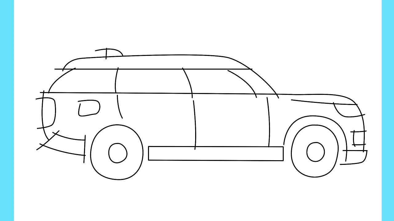 How to draw Range Rover step by step for beginners - YouTube