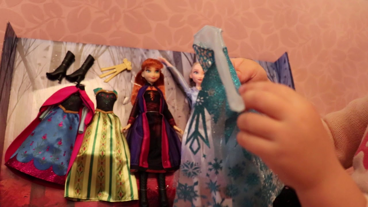 Disney Frozen Moda Seti Kutu açılışı Elsa Ve Anna Kıyafetleri - YouTube
