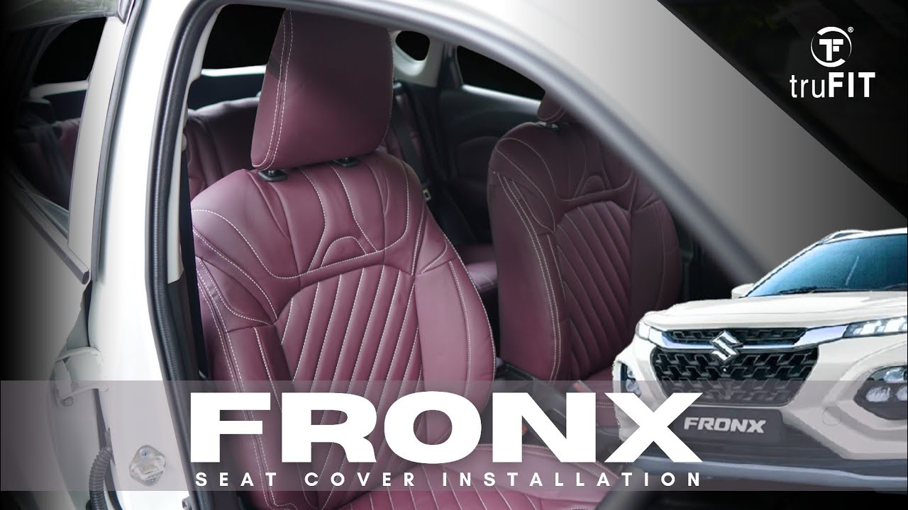 Fronx Seat Cover Installation | Alpha 2 Leather | Wine Colour | Fronx ...