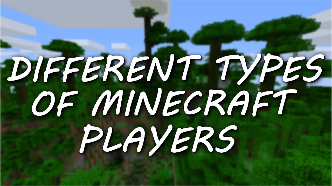 Different Types of Minecraft Players - YouTube