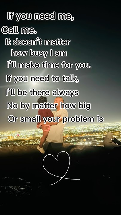 If you need me call me - YouTube