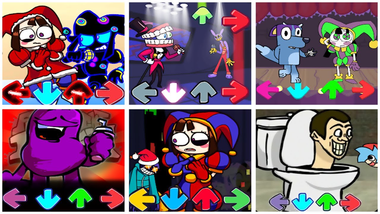 FNF Pomni, FNF Caine, FNF Digital Circus, FNF Sonic Infinite, FNF ...