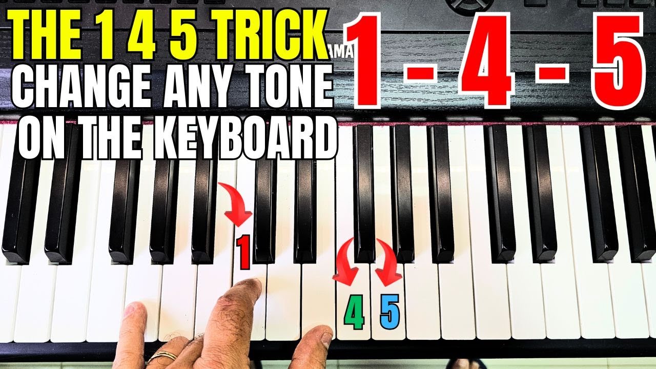 The 1 4 5 trick - CHANGE ANY TONE ON THE KEYBOARD 🎹 - YouTube
