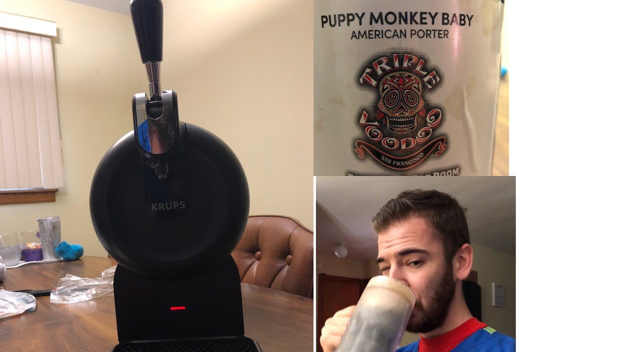 Krups sub compact home beer on tap review: Puppy monkey baby - YouTube