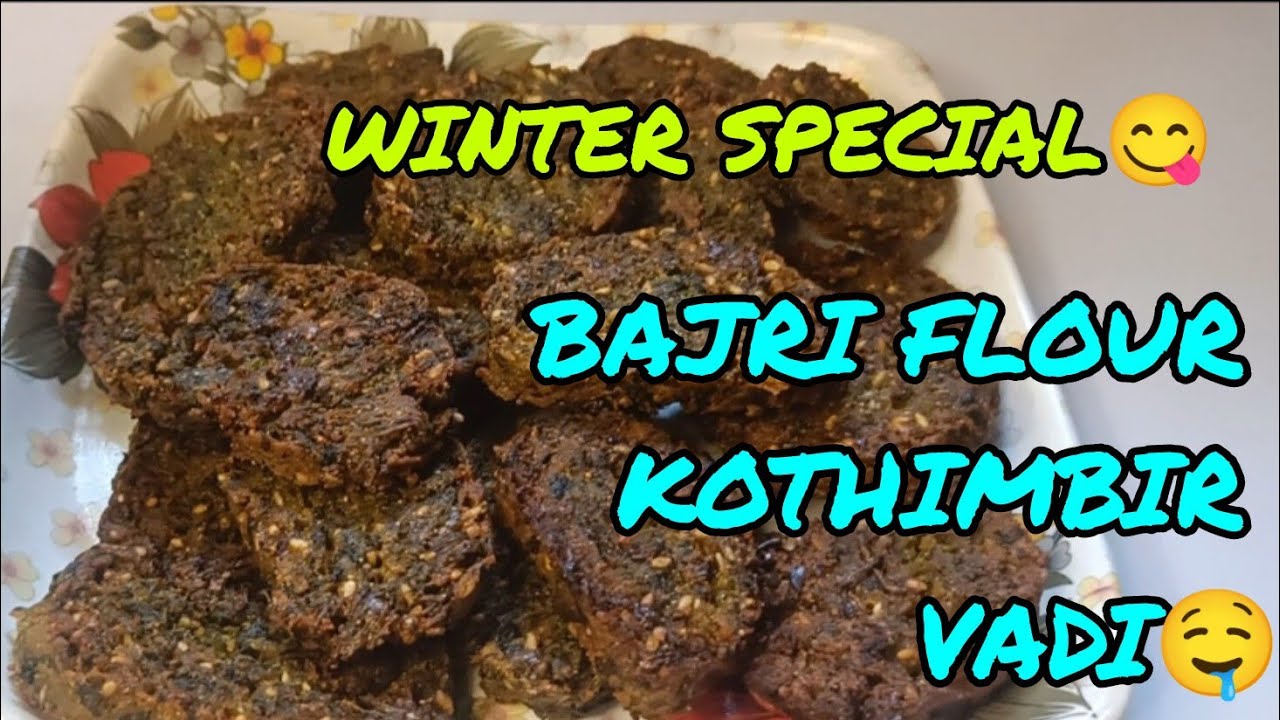 Winter Special 🤩Healthy and Tasty Bajri Flour Kothimbir Vadi🤤😋BY YOUR ...