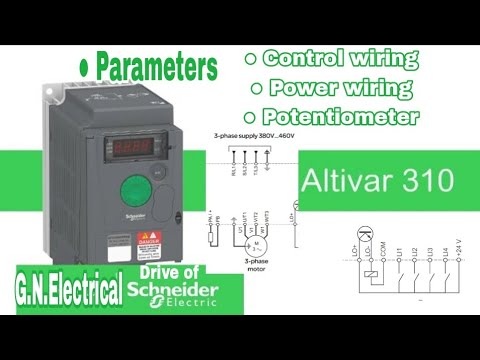 ATV310 Drive programing, power, & control wiring # Potentiometer ...