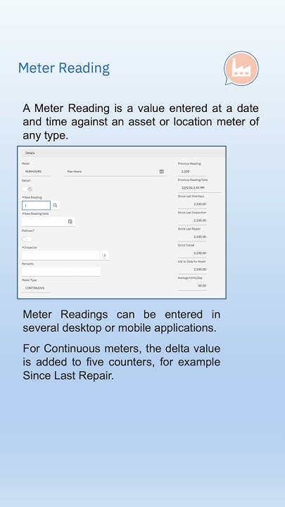 Maximo Glossary - Meter Reading - YouTube