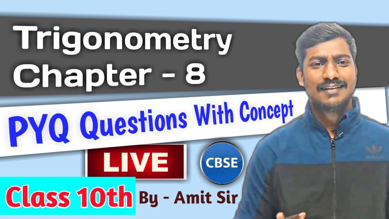 PYQ CLASS 10 MATHEMATICS TRIGONOMETRY SERIES 2 - YouTube