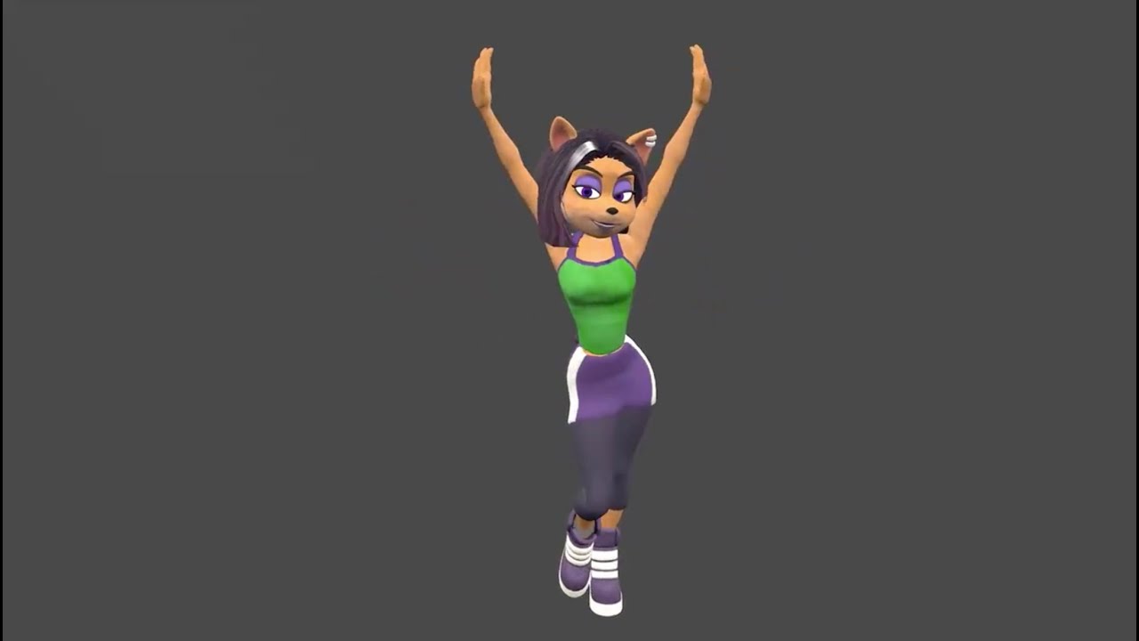 Liz Bandicoot hologram dance - Slide Coliseum. (Crash Nitro Fueled ...