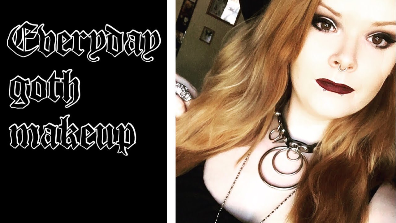Everyday goth makeup - YouTube