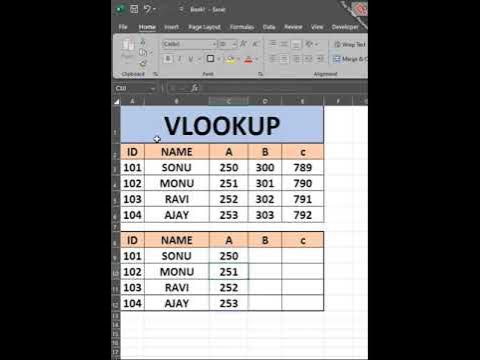 How to use Simple vlookup in Excel #vlookup #shorts #trading #vlookupformula #excel #windows ...
