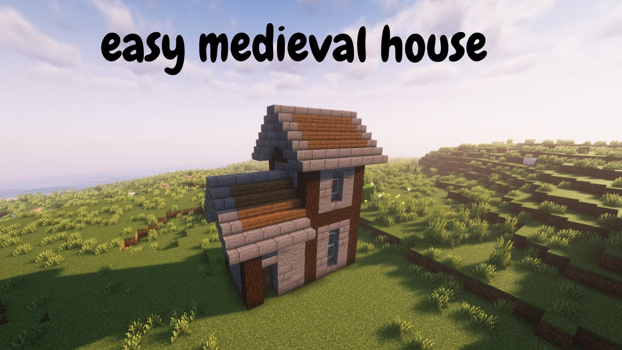 Minecraft easy medieval house - YouTube