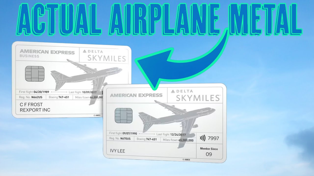 NEW Airplane Metal Card from Delta and Amex - Made from a 747! - YouTube
