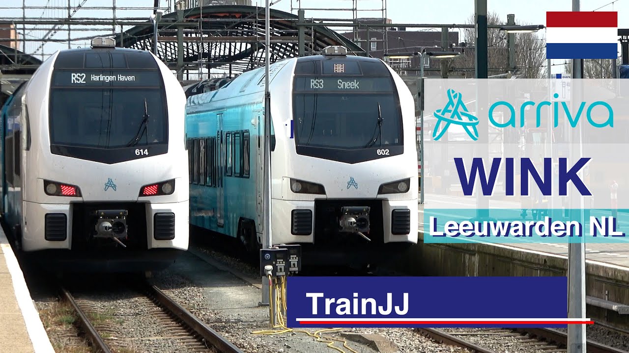 🇳🇱 4K Arriva Wink Trains in Leeuwarden Netherlands | Stadler BMU ...
