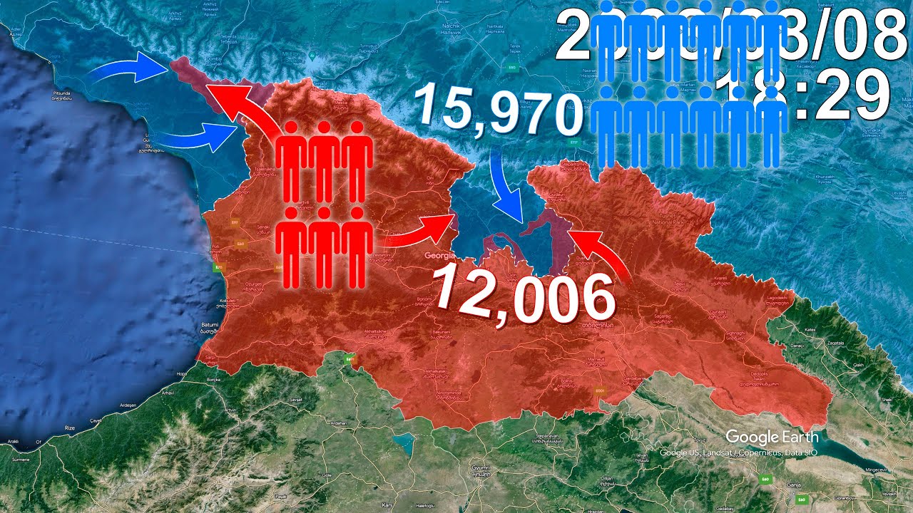 Russo-Georgian War by using Google Earth - YouTube