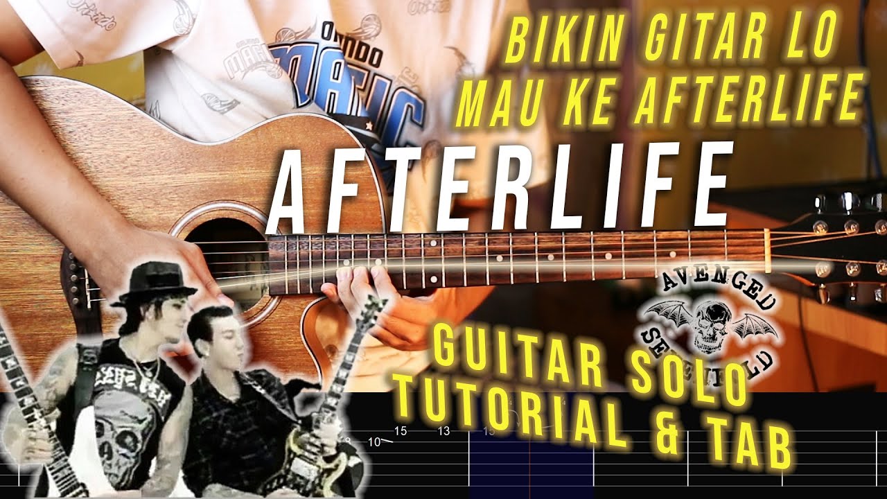 Avenged Sevenfold - Afterlife Guitar Solo Tutorial (Acoustic Version ...