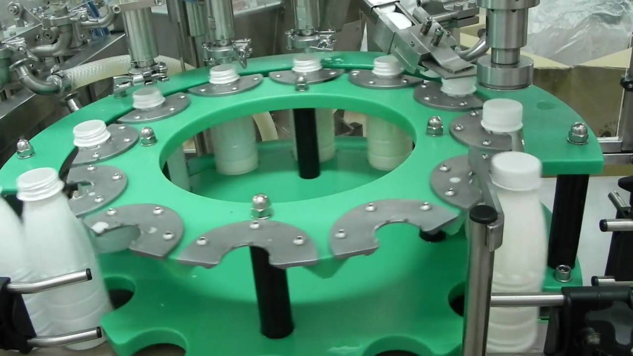 Automatic Filling & Capping Machine Milk Liquid - YouTube