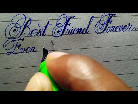 How to use fountain pen in cursive writing | Fountain pen writing ...