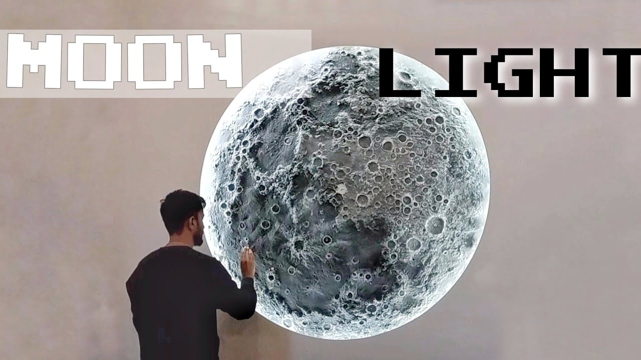 Textured Moonlight Wall – Artistic Interior Makeover , Moon mural on ...