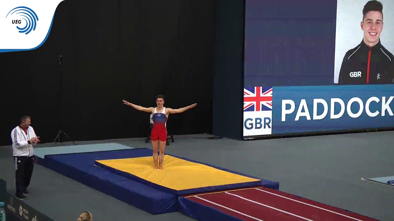 Jaydon Paddock (GBR) - 2018 Trampoline Europeans, top qualifier junior ...