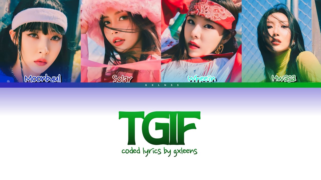 MAMAMOO Ai Cover 'Tgif' (Color Coded Lyrics) by gxlens - YouTube