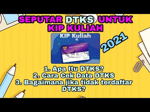Cara Cek Data DTKS KIPK KULIAH 2021 | Apa Itu DTKS? - YouTube