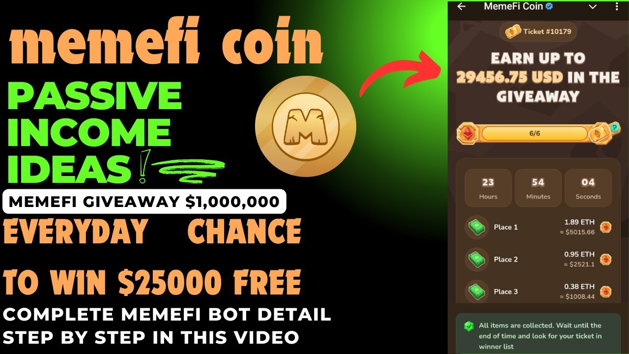 MEMEFI COIN BOT | CHANCE TO WIN $25000 GIVEAWAY | COMPLETE DETAILS ...