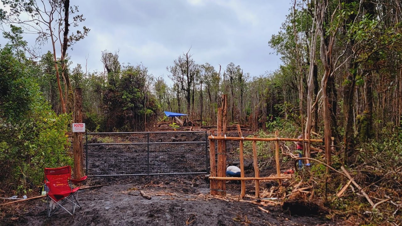 Building the Gate Using Ohia Posts - YouTube