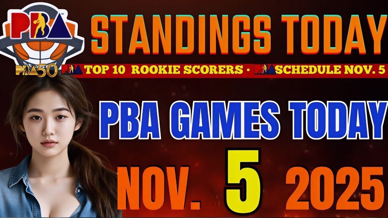 PBA STANDINGS TODAY NOVEMBER 5, 2025 | PBA TOP 10 ROOK SCORERS | pba ...