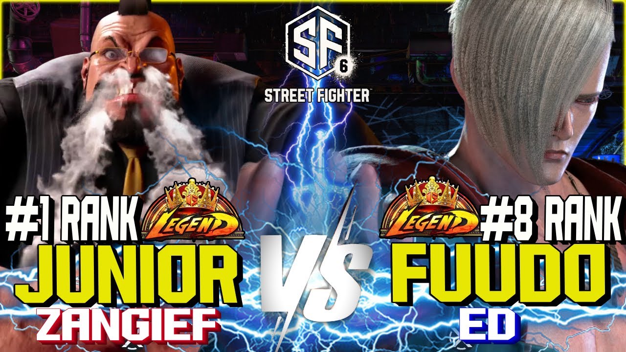 SF6 Junior (1 Ranked Zangief) vs Fuudo (8 Ranked Ed) SF6 High Level ...