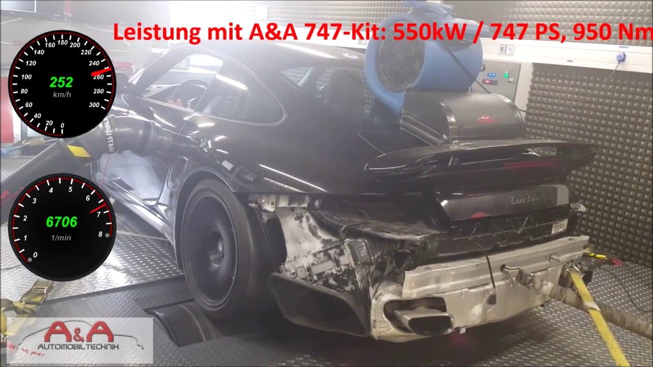 Porsche 911 997 Turbo MK2 Tuning Stage 4 to 747PS Dyno Run - aa-tuning ...
