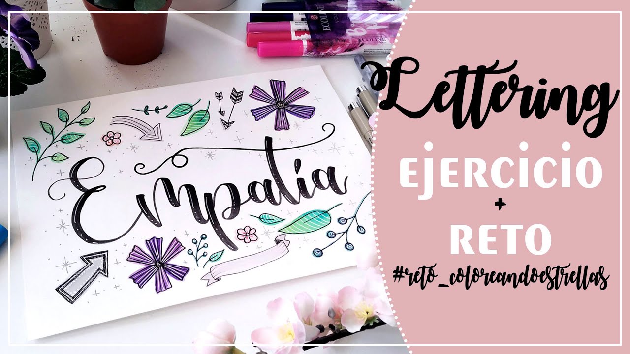 Lettering y elementos decorativos | RETO FAMILIAR EMPATÍA | TUTORIAL # ...