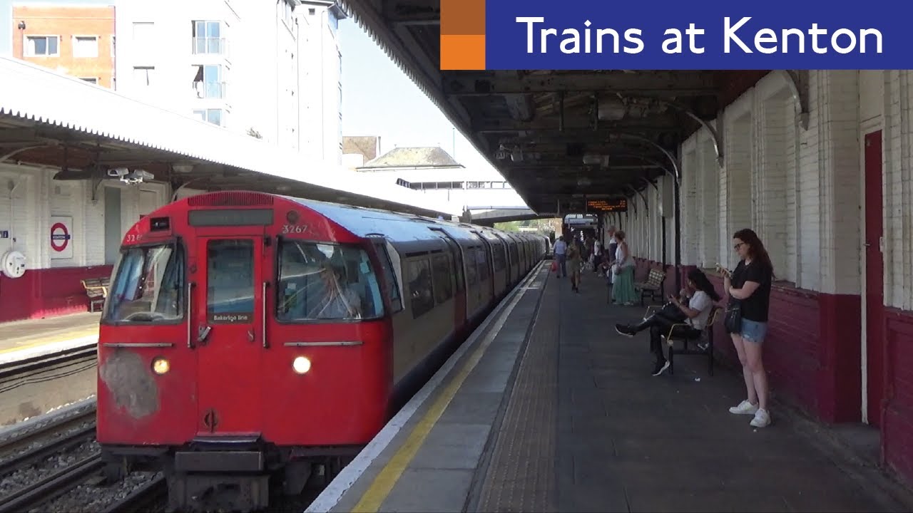London Underground Bakerloo line, Overground and WCML trains at Kenton ...