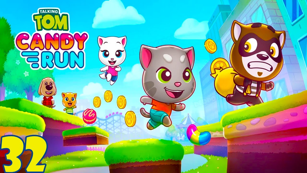 Talking Tom Candy Run - Tom,Angela,Hank,Griger | Part 32 Gameplay (iOS ...