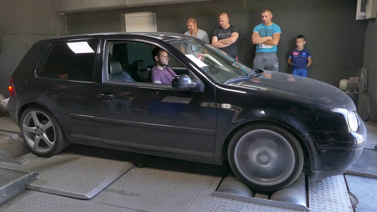 VW Golf 1.8T remapped dyno run - YouTube