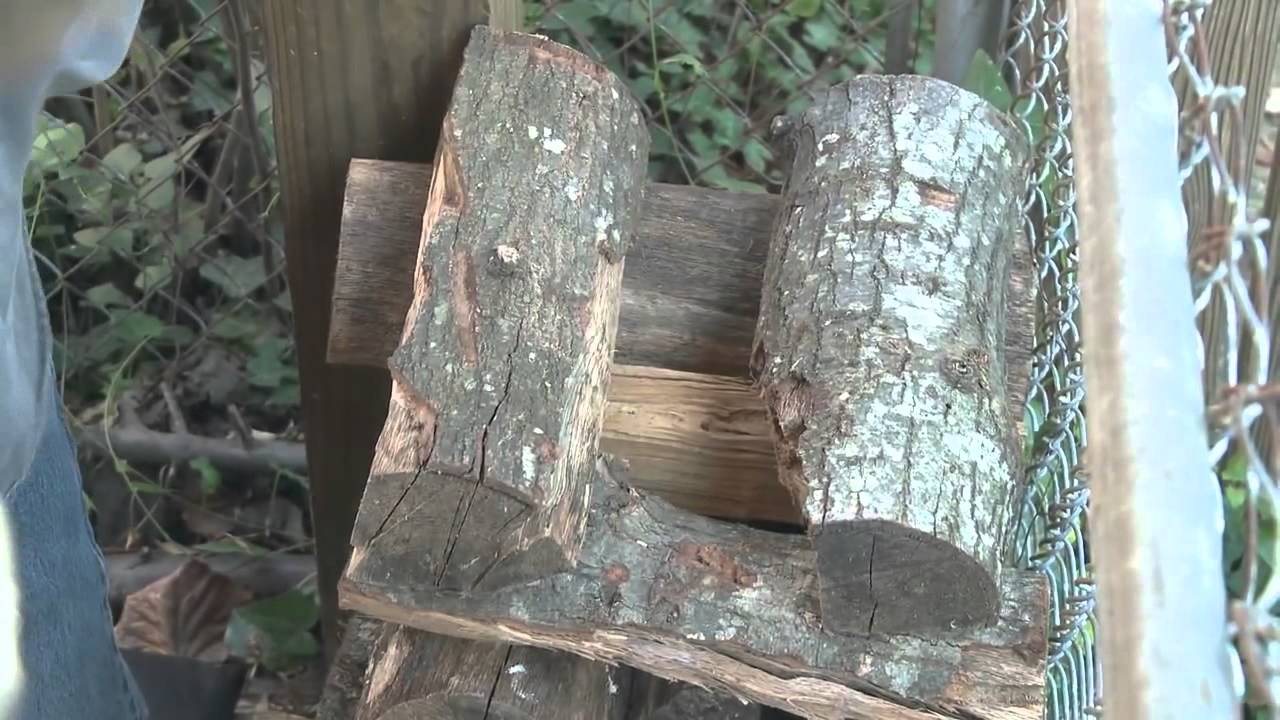 Firewood - split, stack, cover and store - YouTube