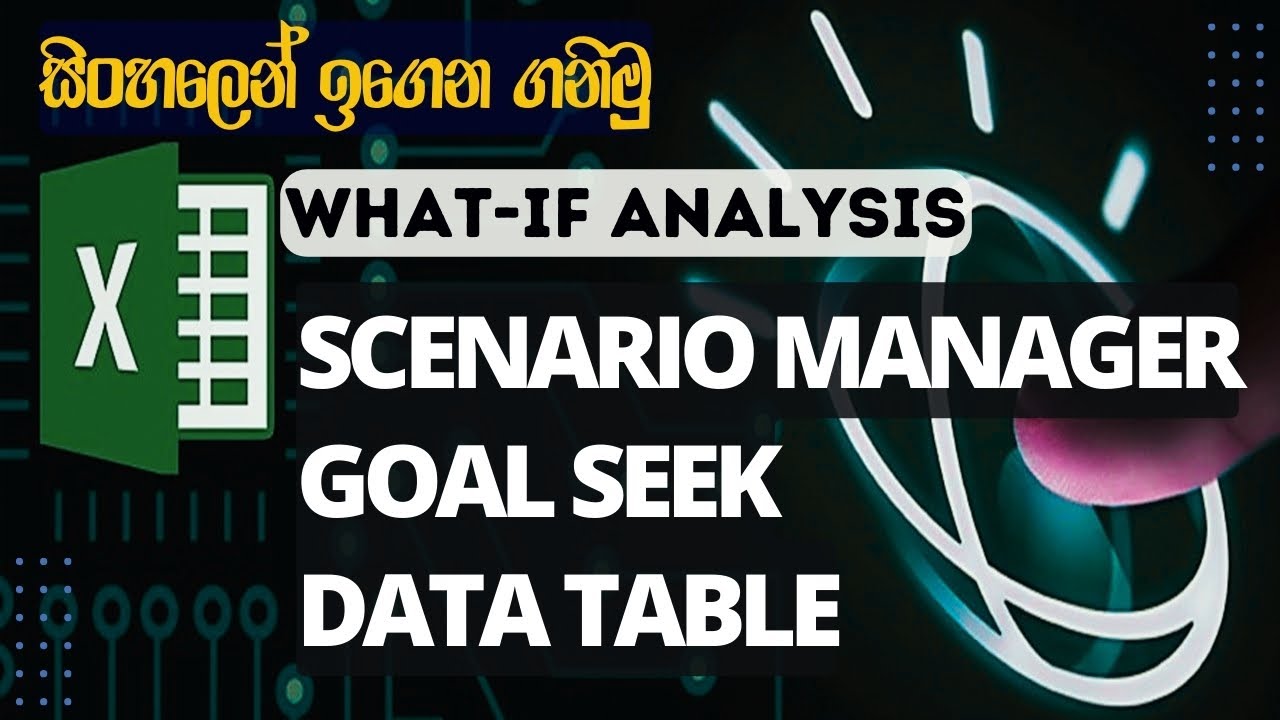 Excel Sinhala Tutorials Excel What If Analysis Youtube