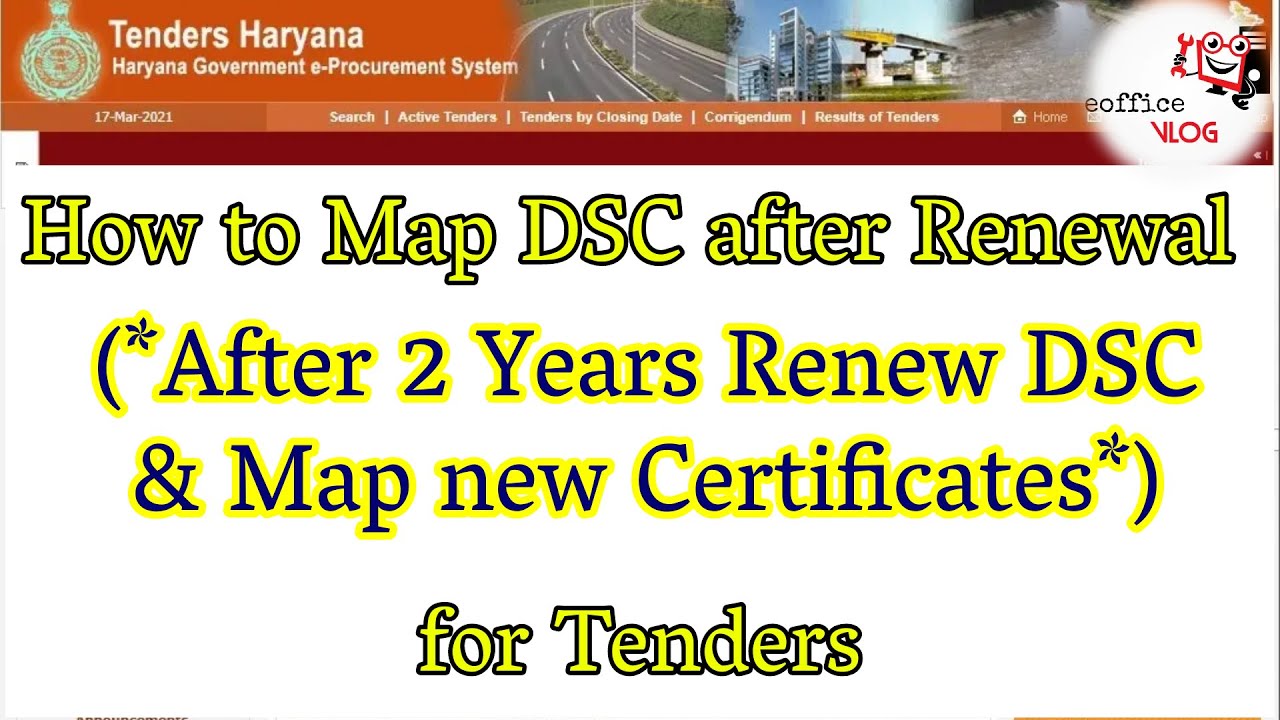 e-Tender | DSC Mapping of existing User after renewal | DSC को दोबारा ...