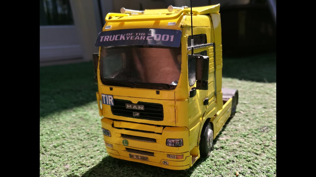 MAN TGA 510 Model papierowy w skali 1:45 part1 - YouTube