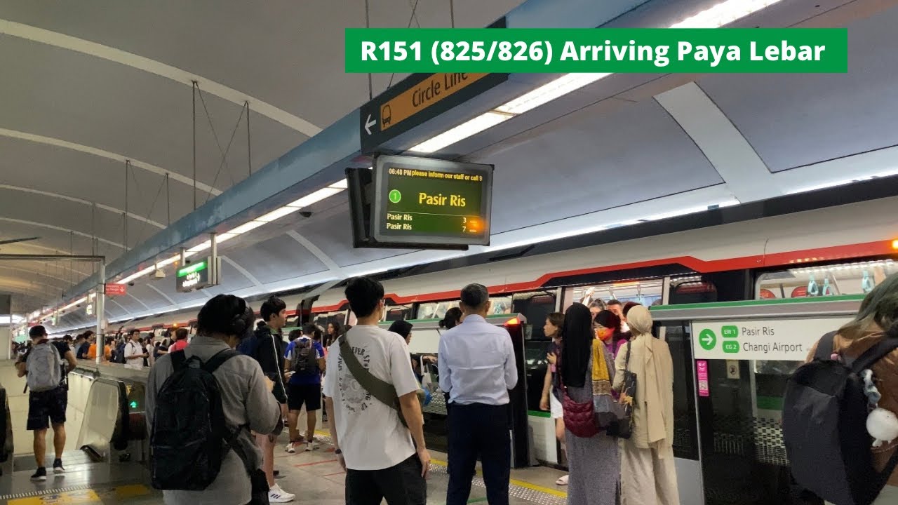 [Crowded][SMRT] R151 (825/826) arriving Paya Lebar - YouTube