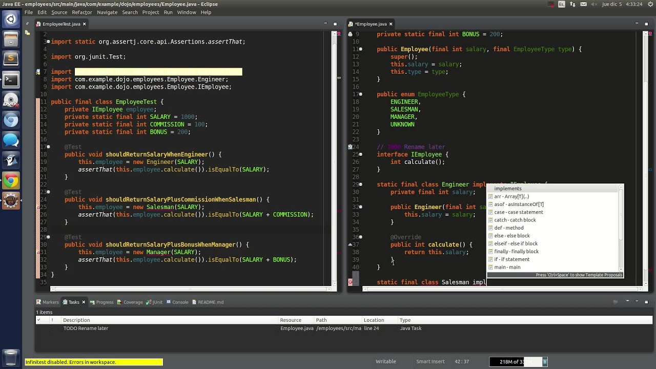 Replace Conditionals With Polymorphism Tdd Java Junit Youtube