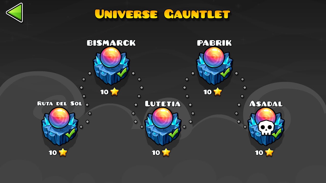 Geometry Dash | Universe Gauntlet ALL LEVELS COMPLETE - YouTube